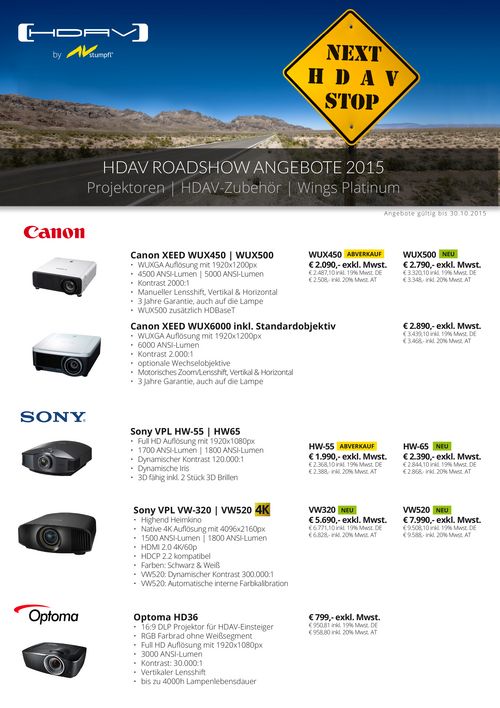 HDAV Roadshow Promotions